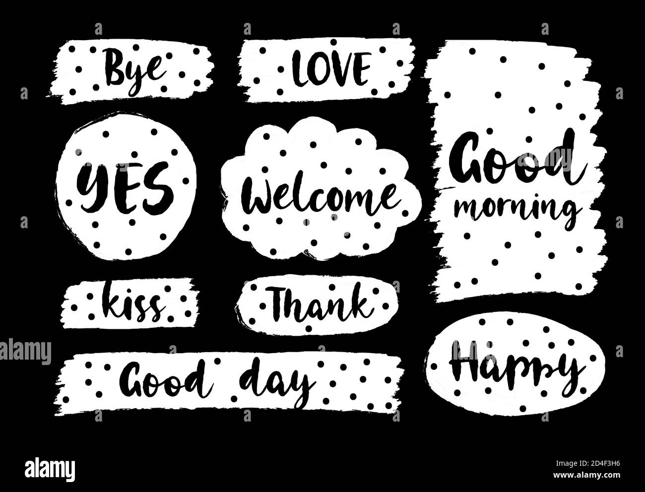 Collection hand drawn communicate speech. Design element business ...