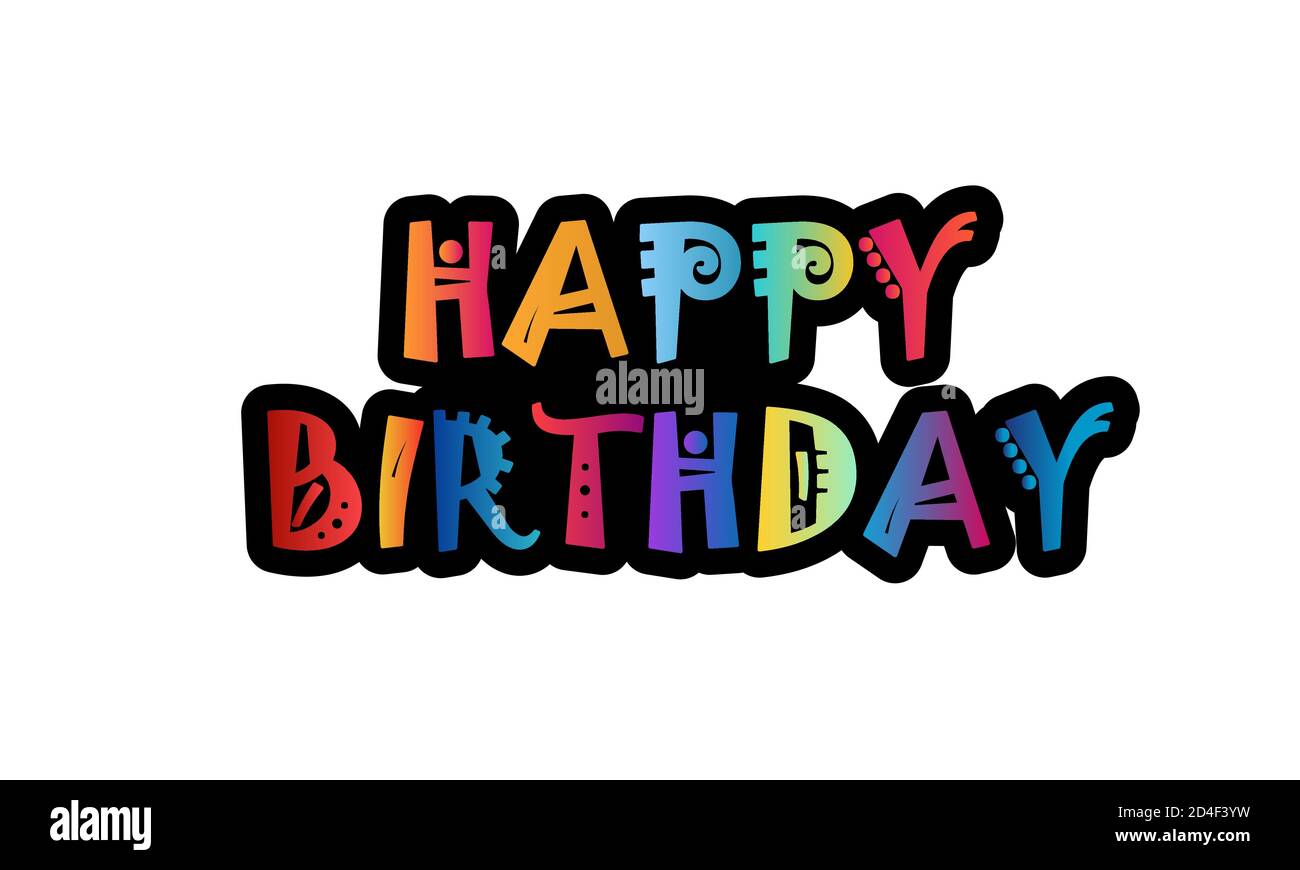 Happy Birthday typography vector design for greeting cards Stock Vector ...