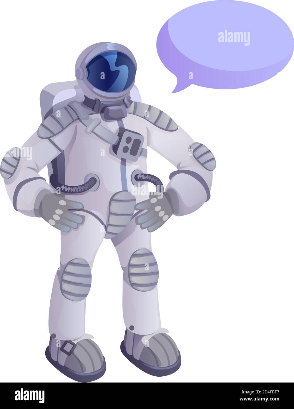 Spaceman in spacesuit flat cartoon vector illustration Stock Vector ...