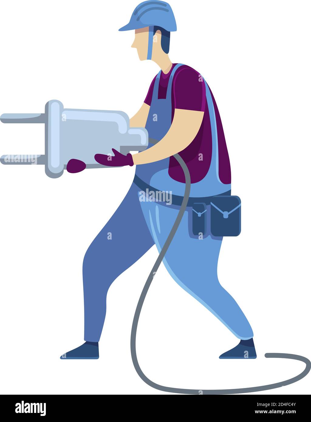 Electrician handyman cartoon character Cut Out Stock Images & Pictures ...