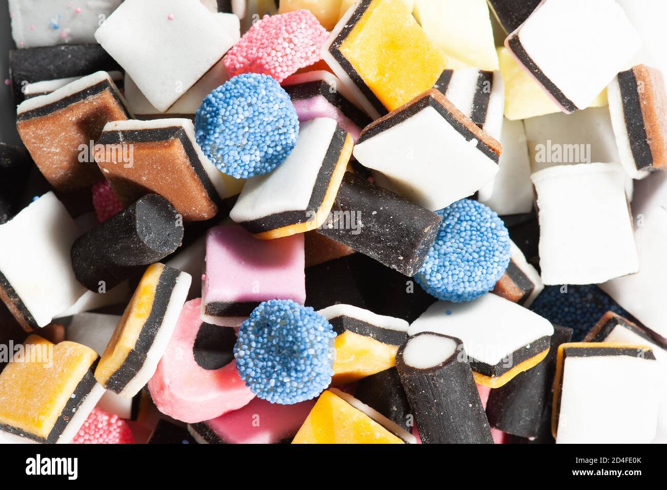Liquorice allsorts, Old fashioned Sweets Stock Photo - Alamy