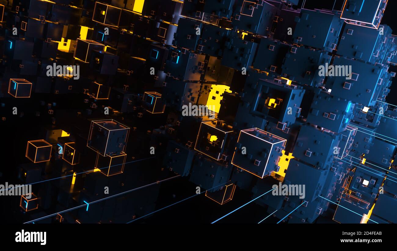 Abstract technology background. 3D illustration Stock Photo - Alamy