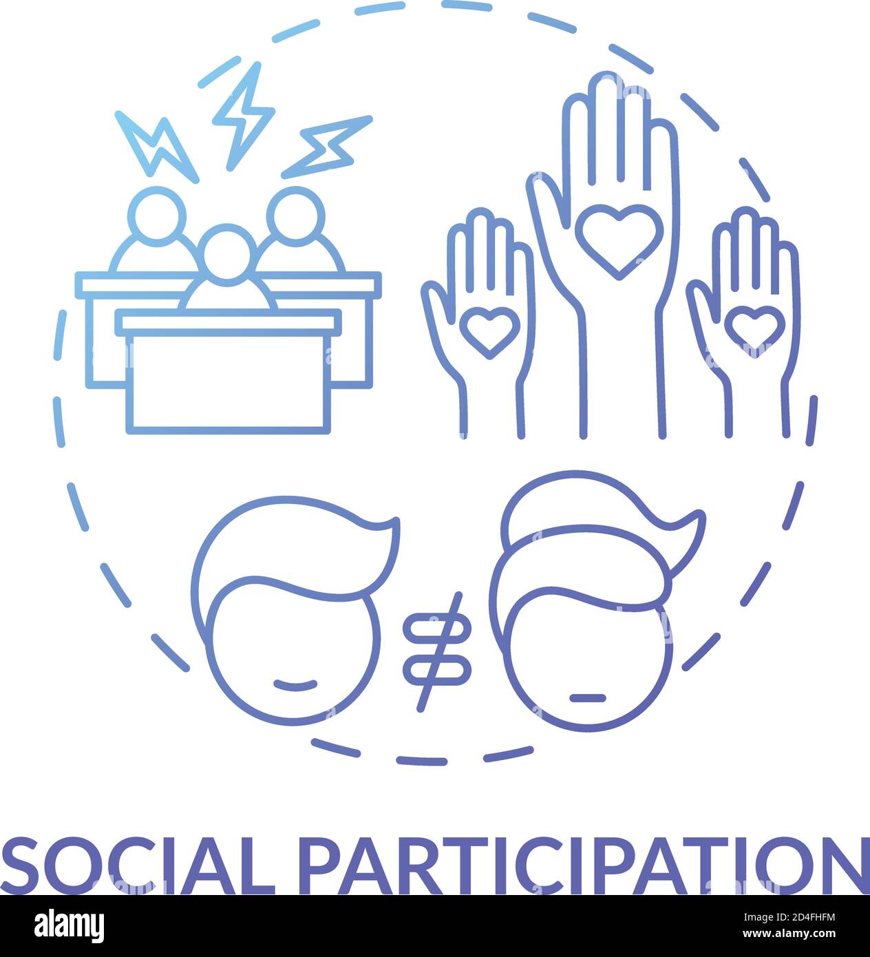 Social participation concept icon Stock Vector Image & Art - Alamy