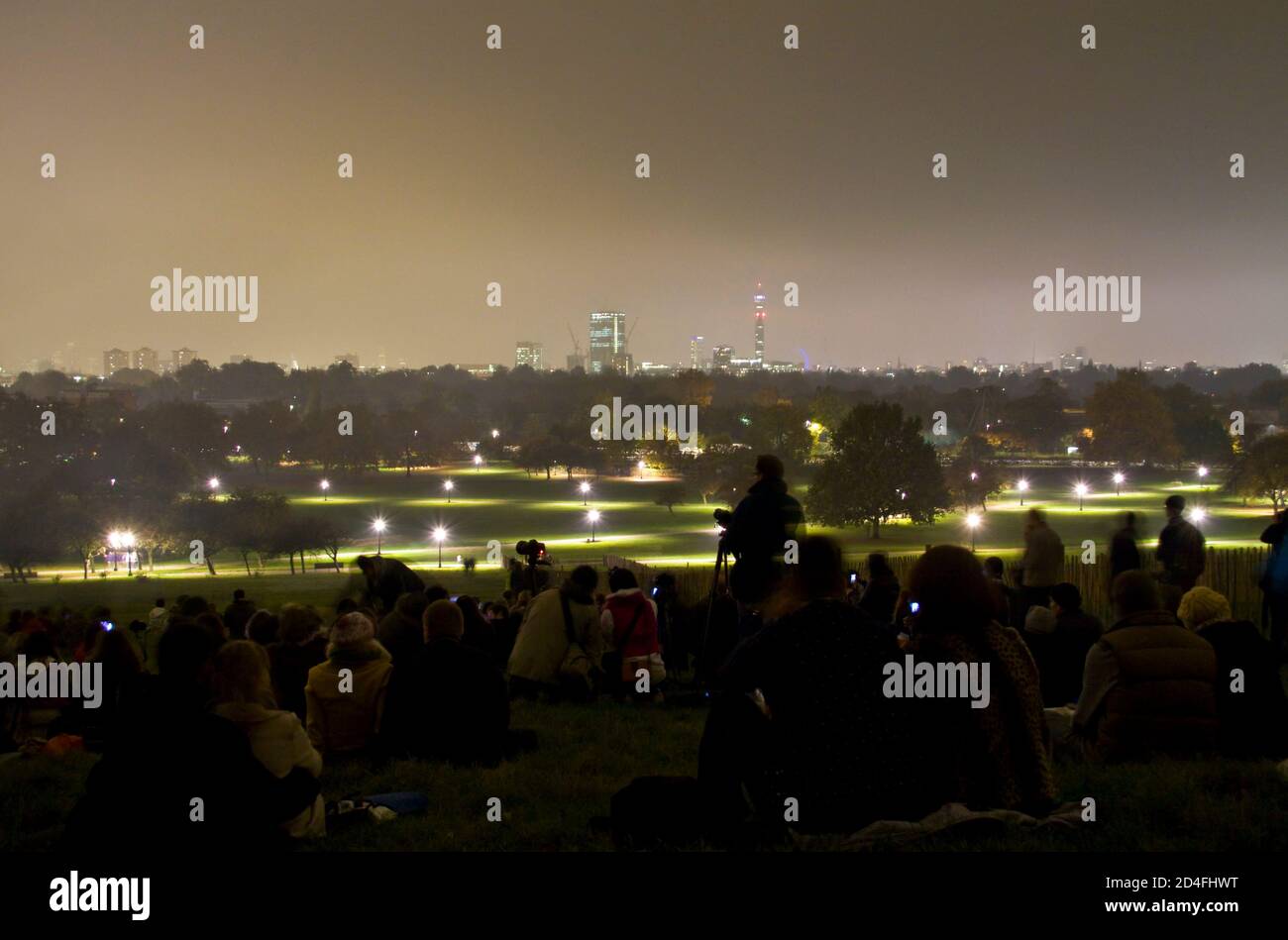 bonfire night celebration in Primrose Hill ,London Stock Photo - Alamy