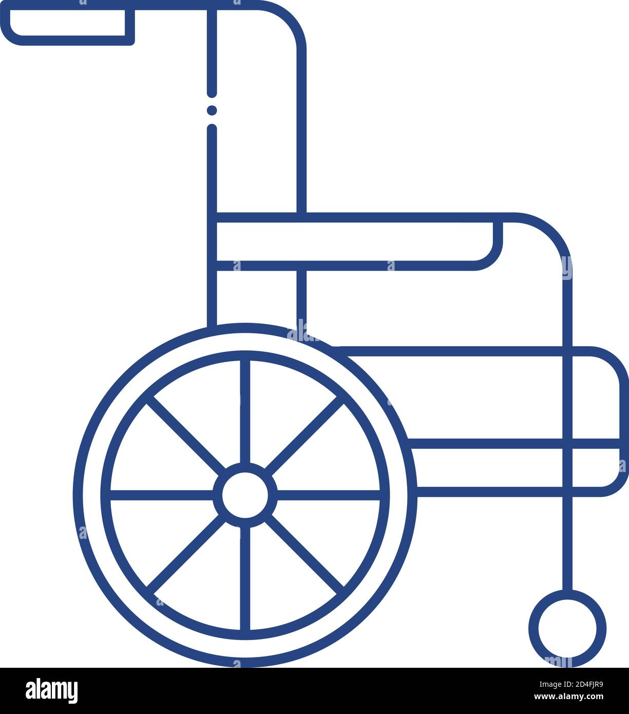 wheelchair disabled person line style icon vector illustration design ...