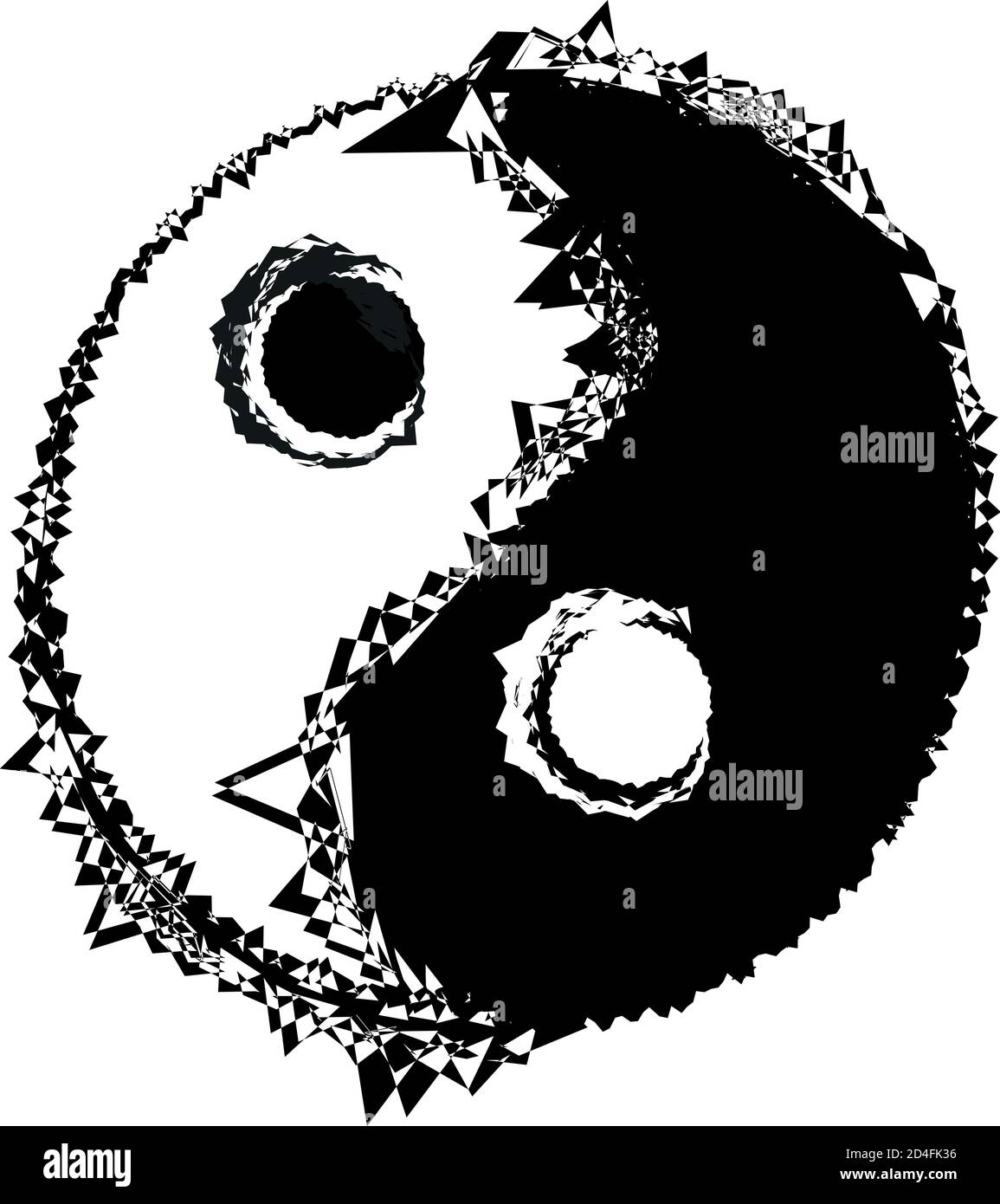 Abstract black and white ying yang sign Stock Vector Image & Art - Alamy