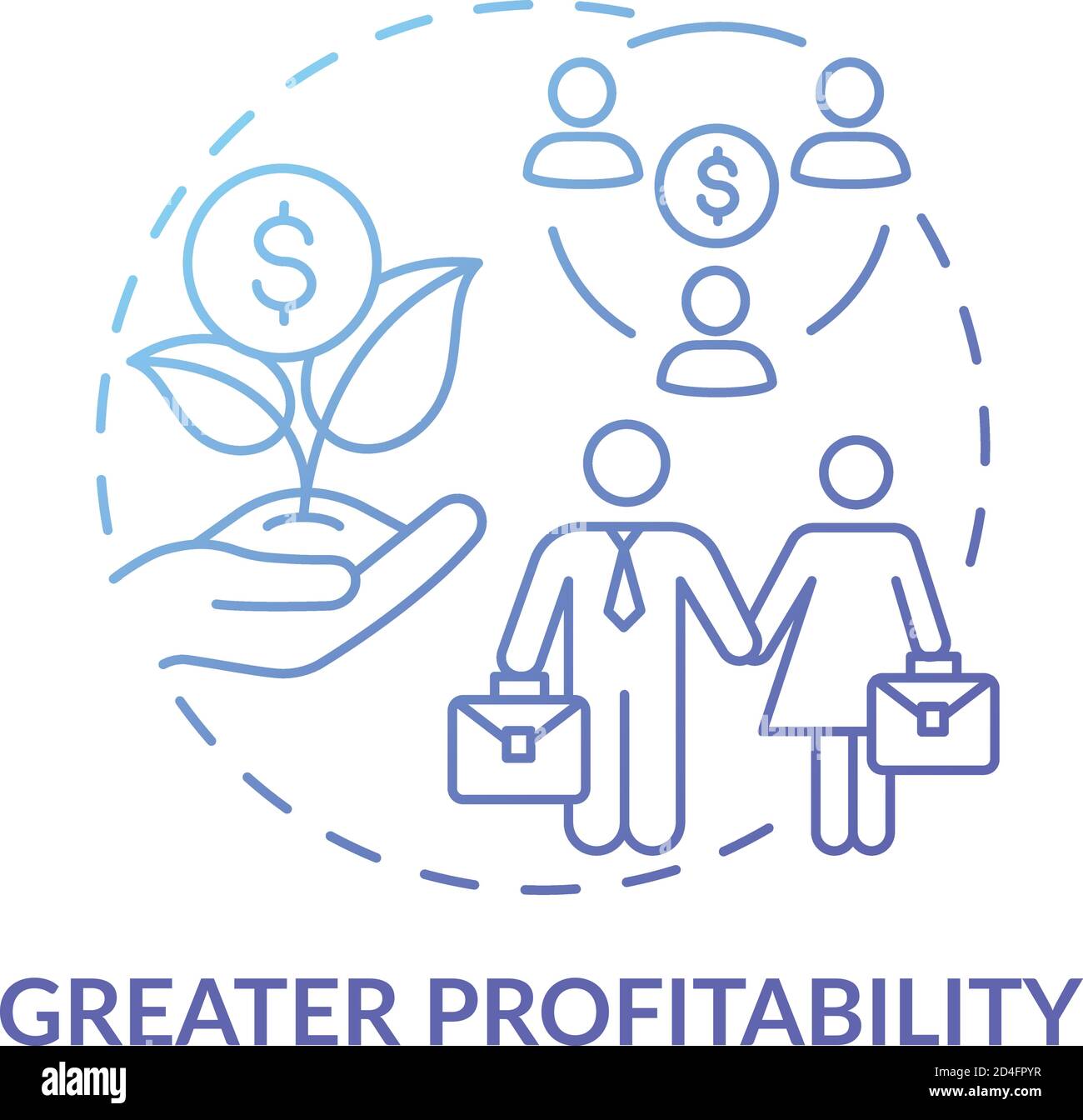 Greater profitability concept icon Stock Vector Image & Art - Alamy