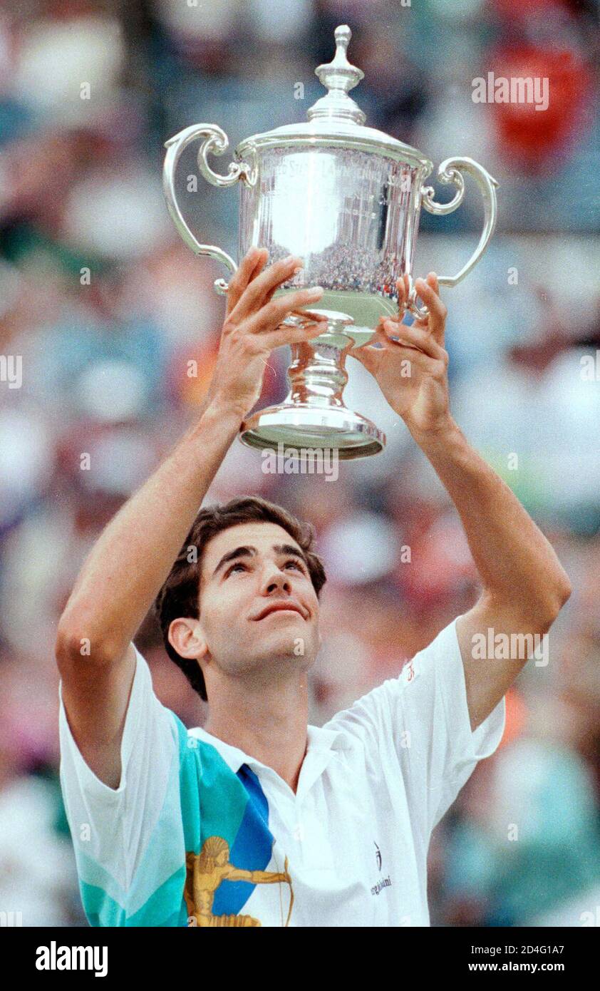 Pete sampras with trophy hi-res stock photography and images - Alamy