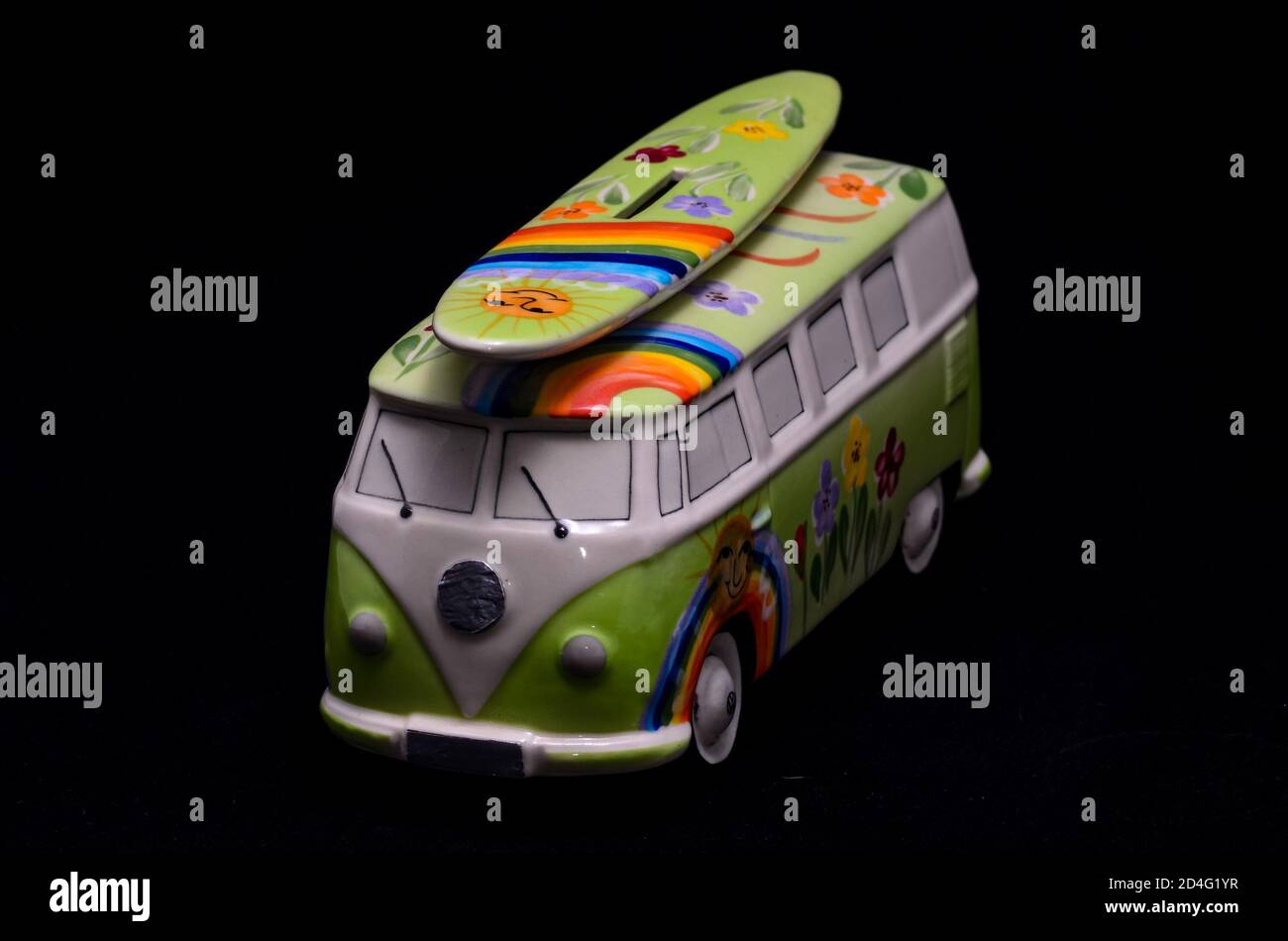Happy Hippie Bus Stock Photo - Alamy