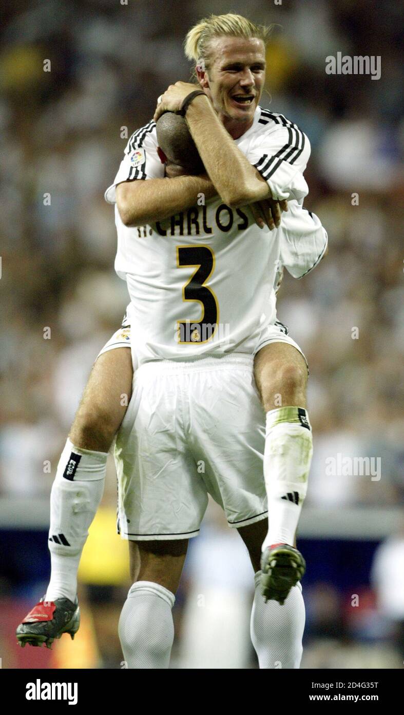 Roberto carlos david beckham hi-res stock photography and images - Alamy