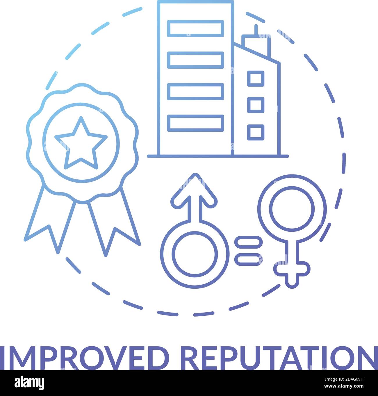 Improved reputation concept icon Stock Vector Image & Art - Alamy