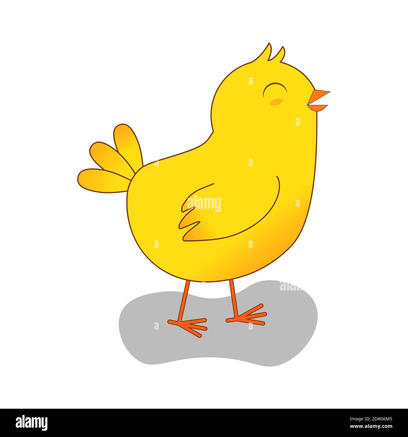 Cute little vector chicken on white background Stock Vector Image & Art ...