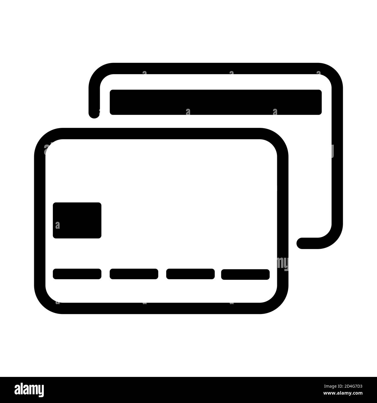 Credit card minimalistic icon for online shop black and white Stock ...