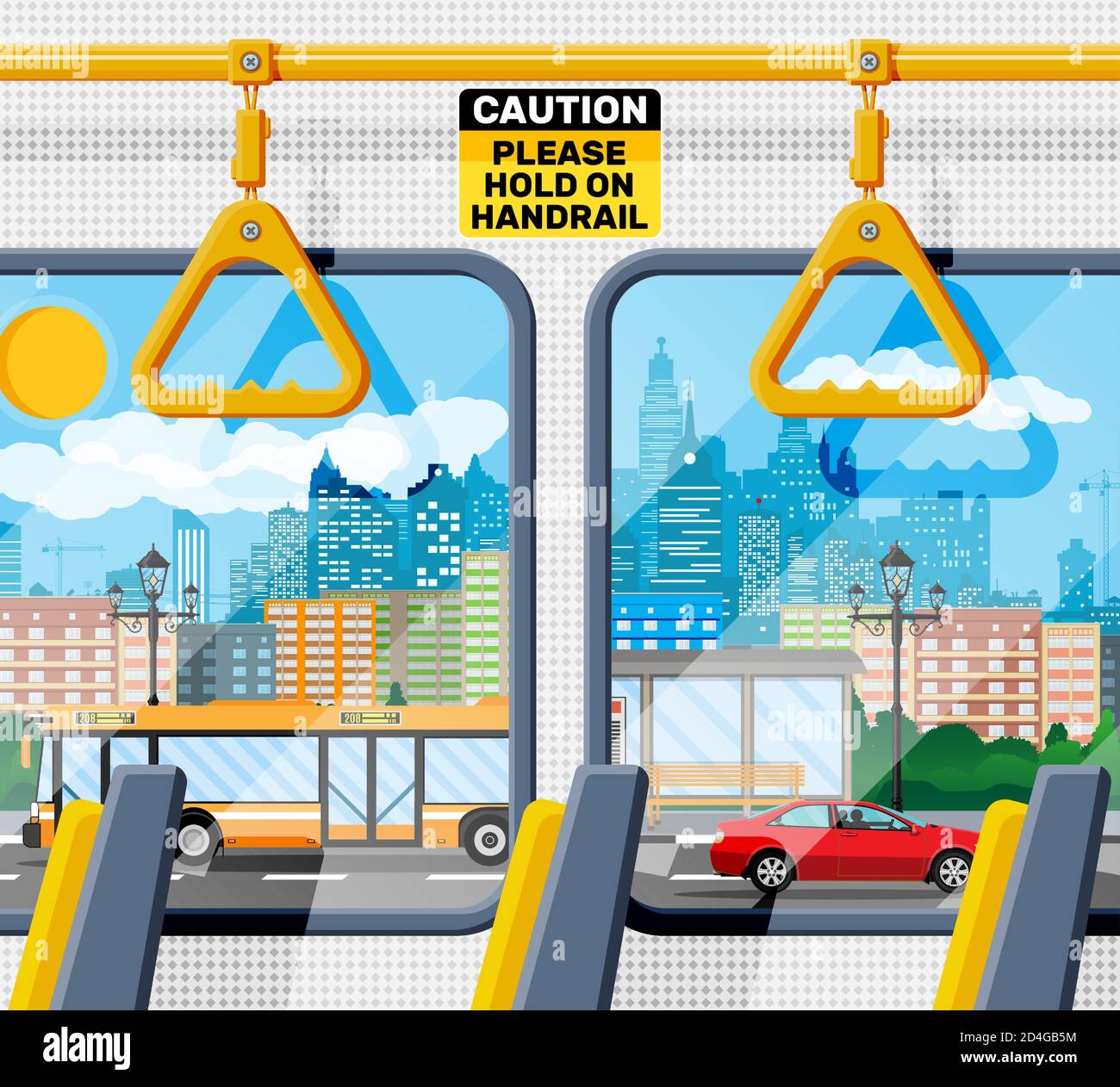 Interior view empty passenger Stock Vector Images - Alamy
