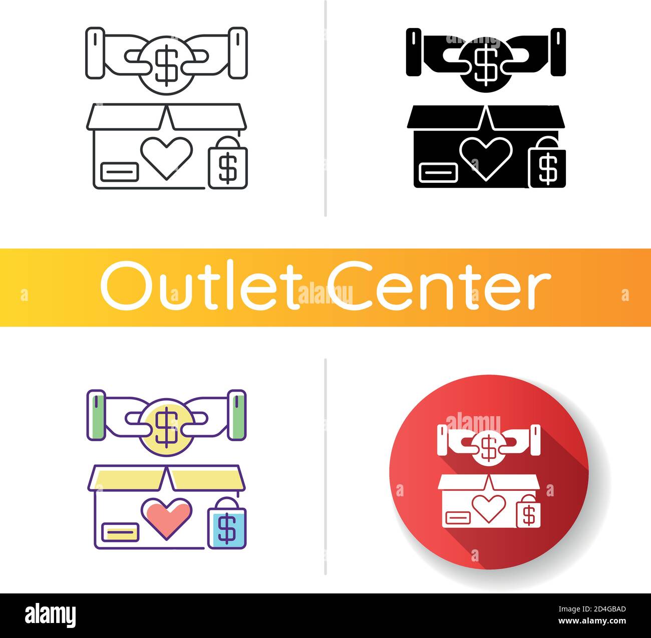 Charity volunteer in a shop Stock Vector Images - Alamy