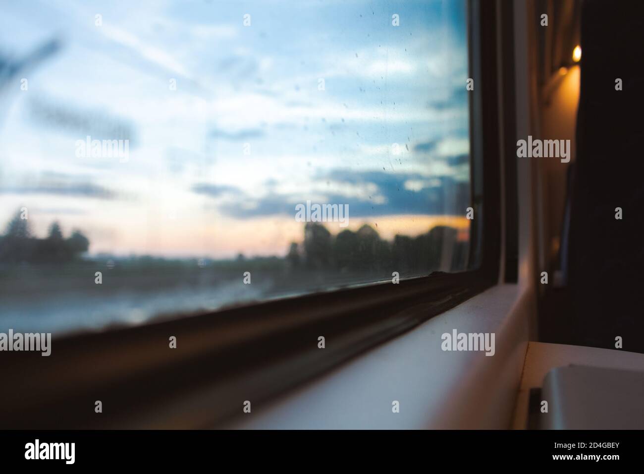 Moving train window view hi-res stock photography and images - Alamy