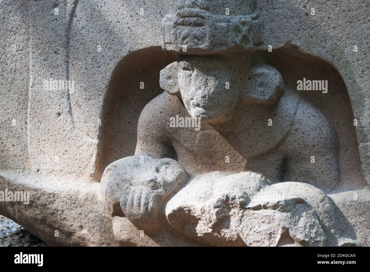 Altar 5 from La Venta. The inert were-jaguar baby held by the central ...