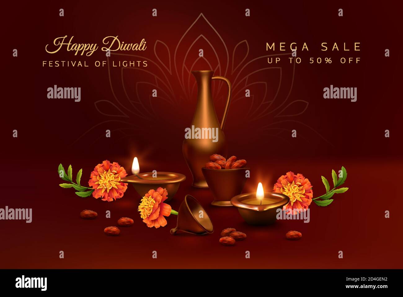 Indian festival diya lamp Stock Vector Images - Alamy
