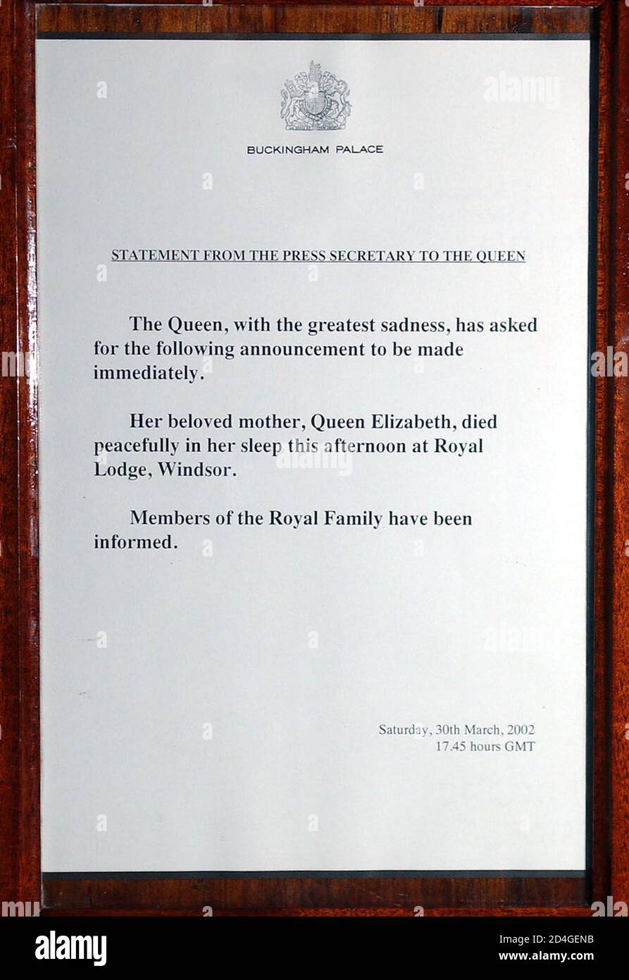 Notice of death hi-res stock photography and images - Alamy