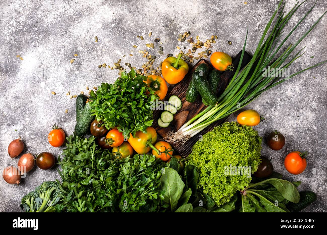 Vegan healthy food clean eating set Stock Photo - Alamy