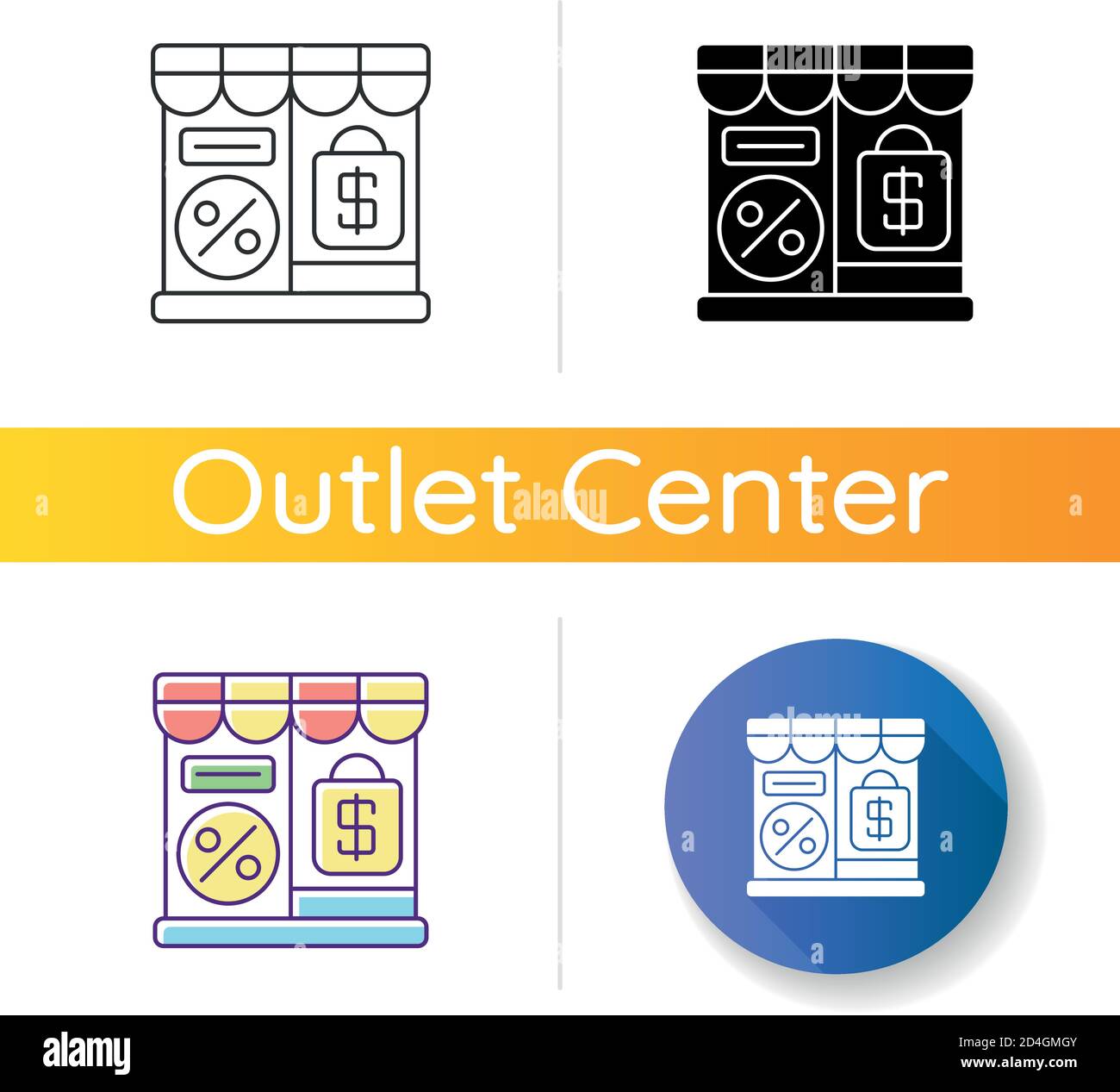 Outlet store icon Stock Vector Image & Art - Alamy