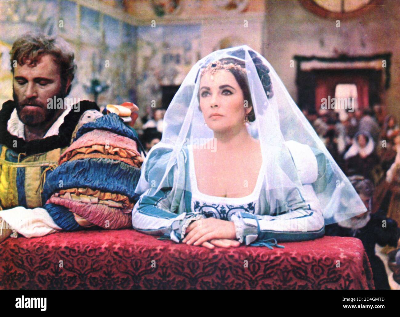 ELIZABETH TAYLOR and RICHARD BURTON in THE TAMING OF THE SHREW (1967), directed by FRANCO ...