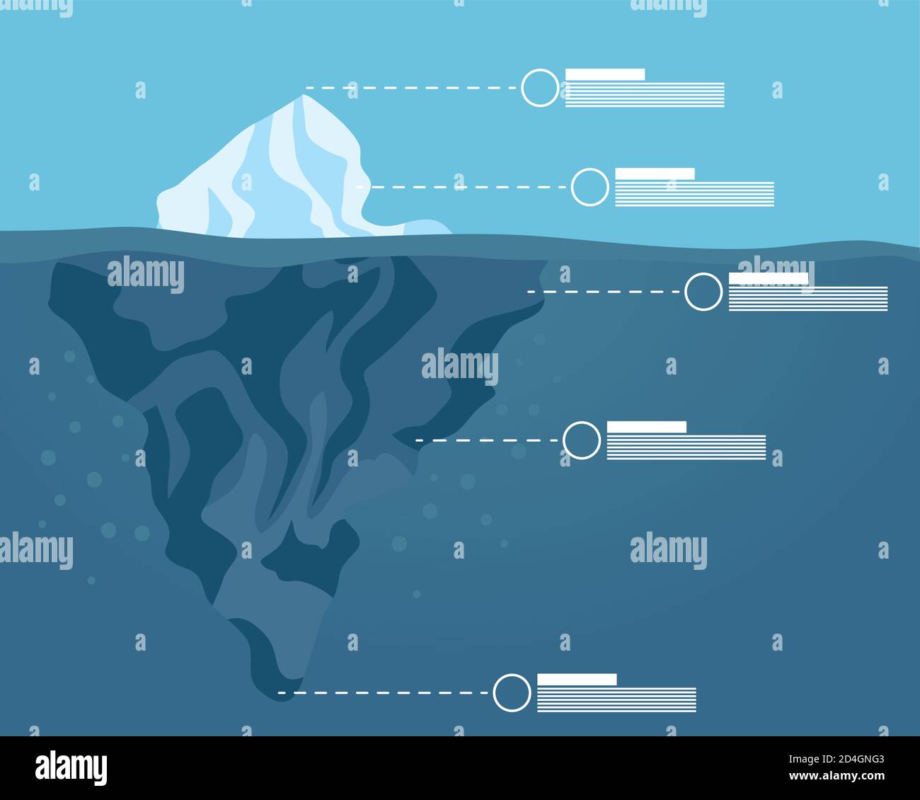 iceberg block with infographic arctic night scene landscape vector ...