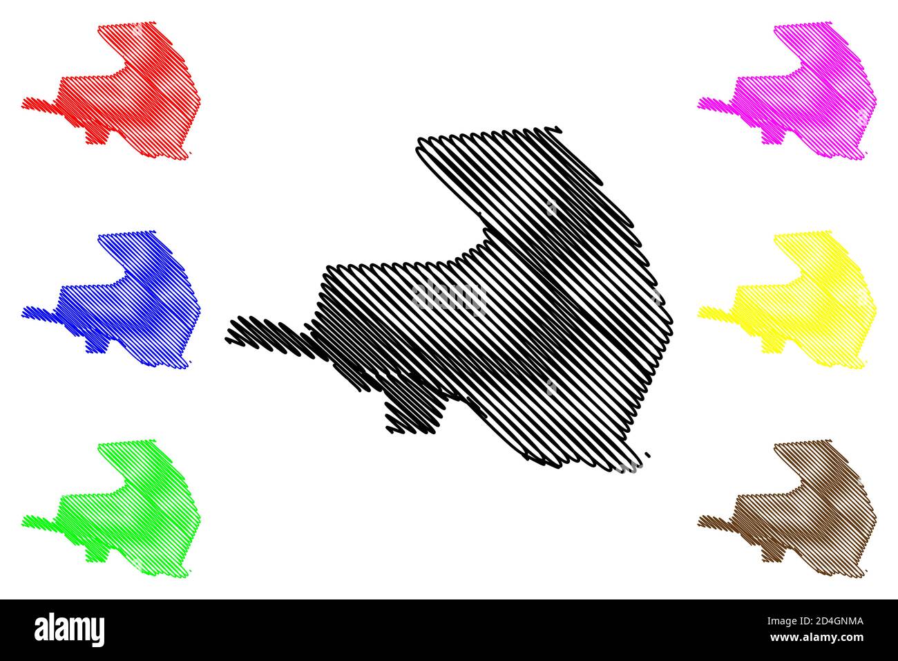 Castries City (Saint Lucia island, Iyonola, Hewanorra) map vector ...