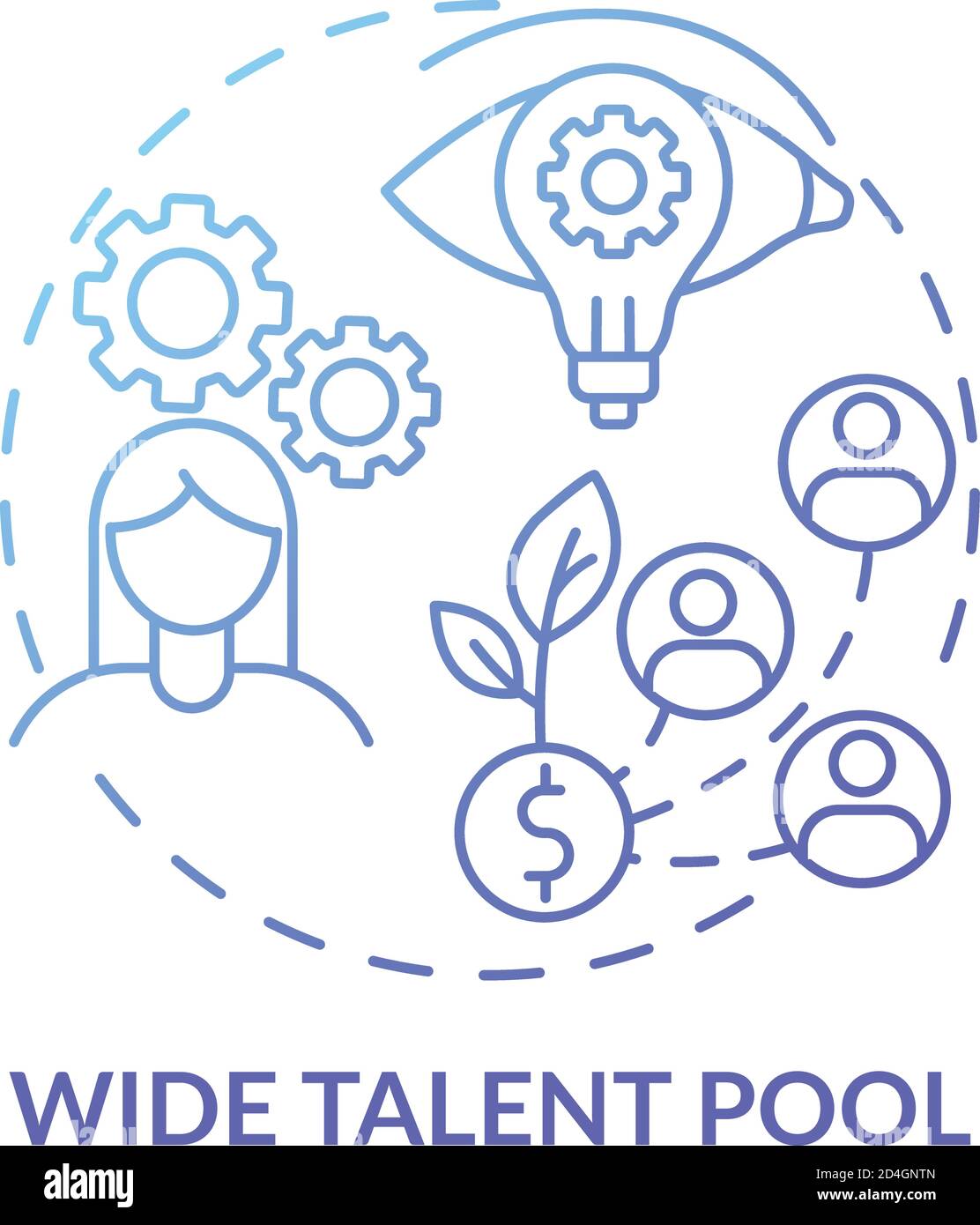 Wide talent pool concept icon Stock Vector Image & Art - Alamy