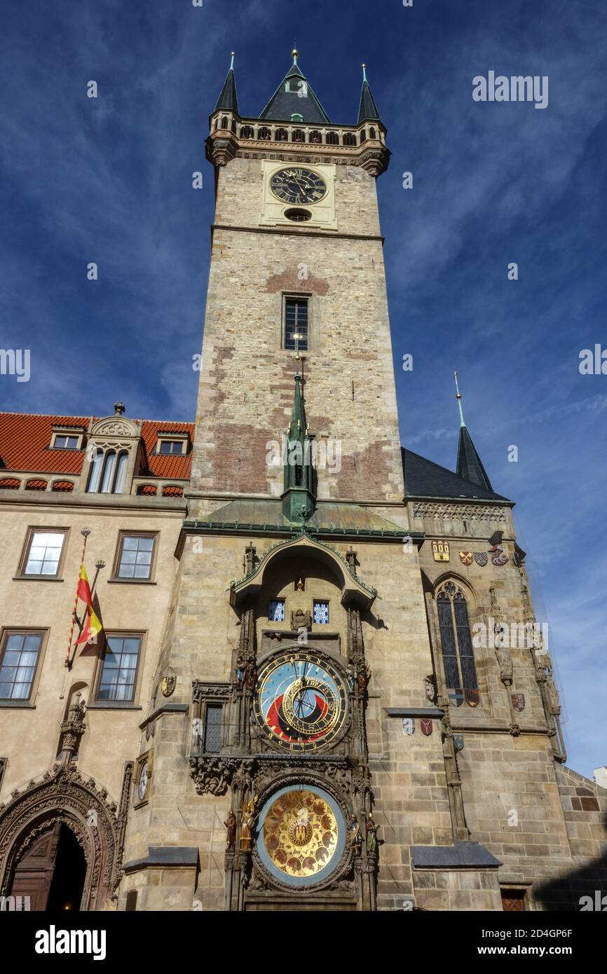 Prague Astronomical clock Prague Old Town Square Czech Republic Stock ...