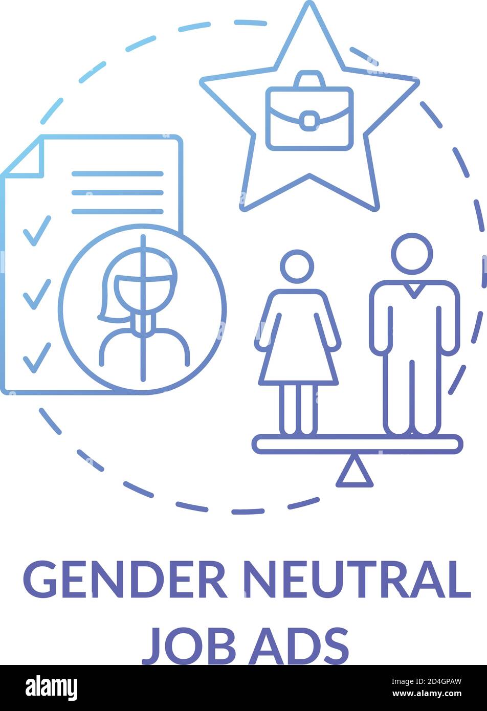 Gender neutral job ads concept icon Stock Vector Image & Art - Alamy