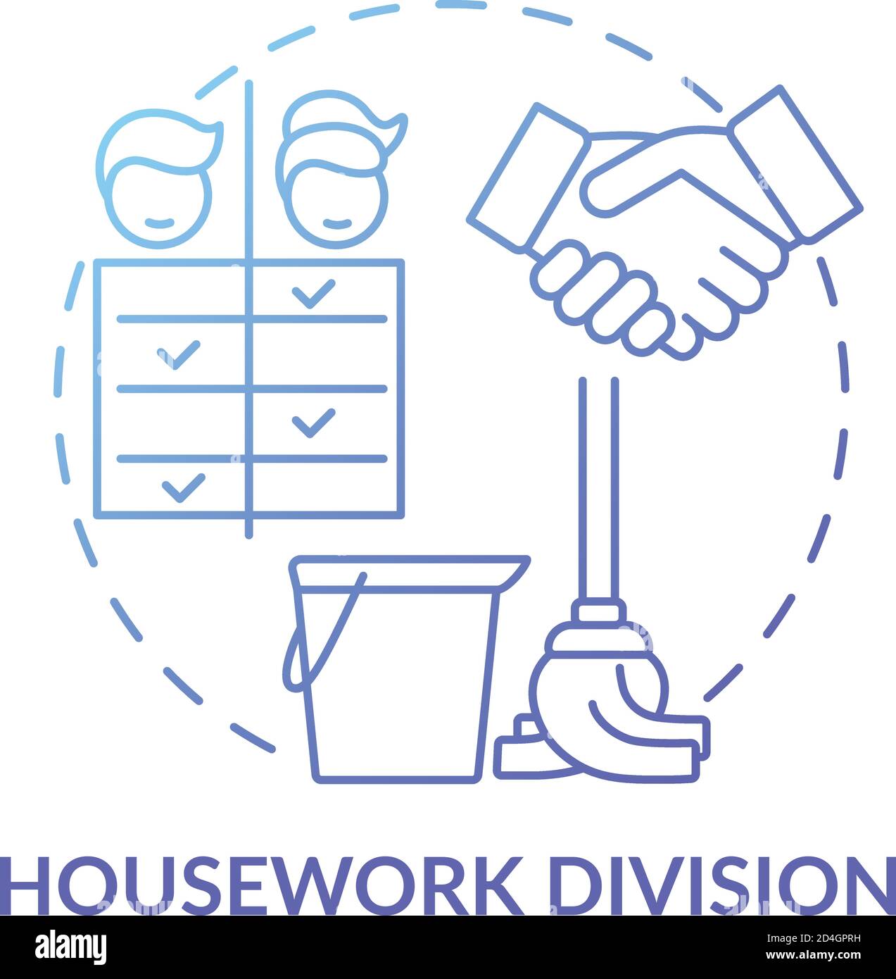 Housework division concept icon Stock Vector Image & Art - Alamy