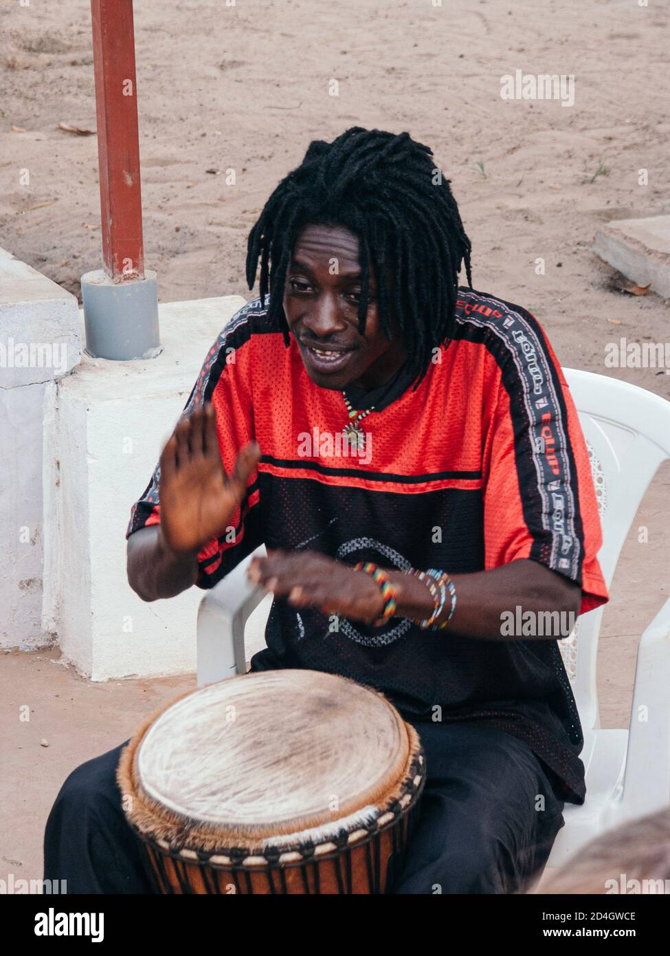 Musician playing the Djembe Stock Photo - Alamy