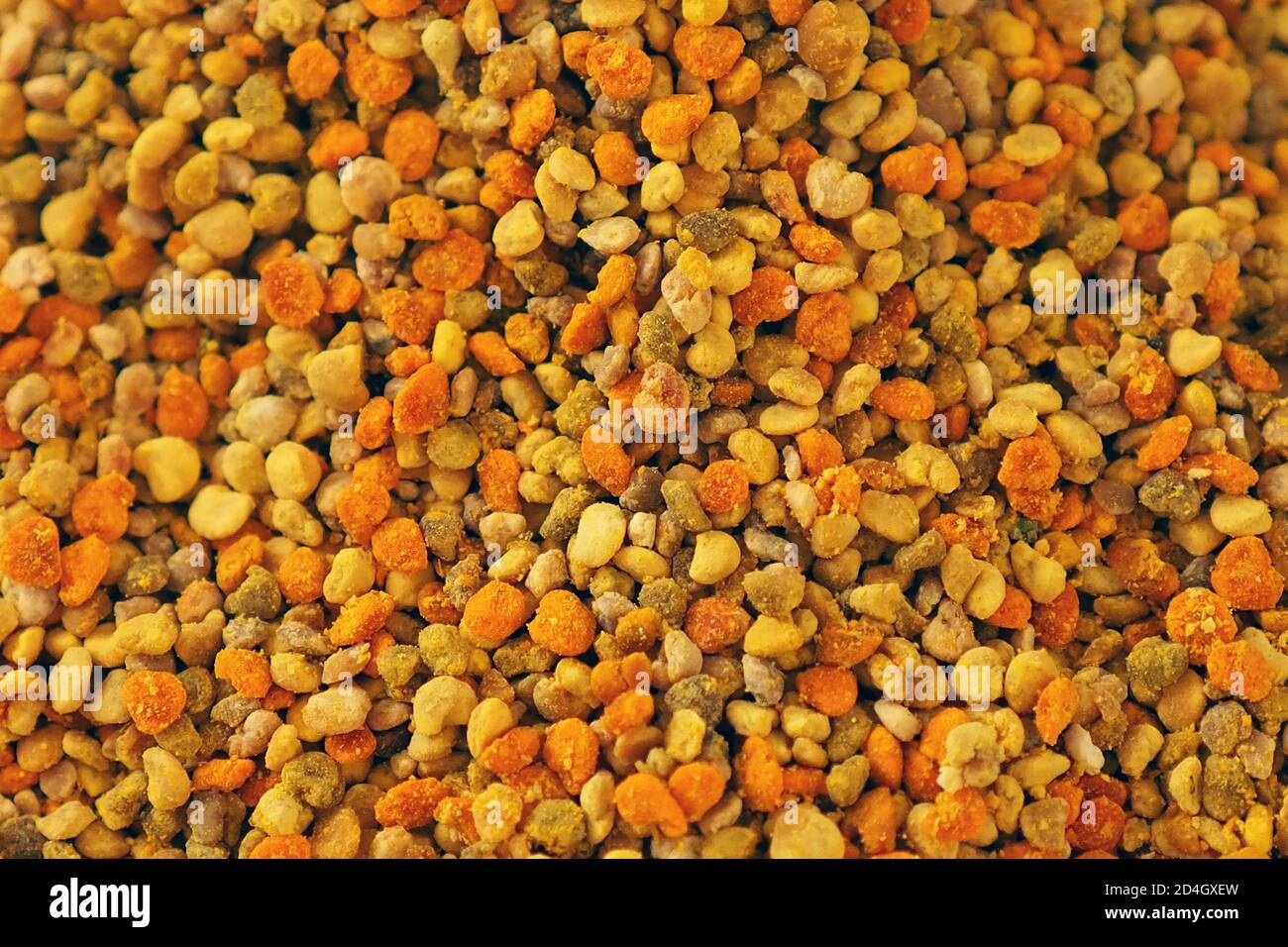 fresh bee pollen, a lot of close-up flower pollen Stock Photo - Alamy