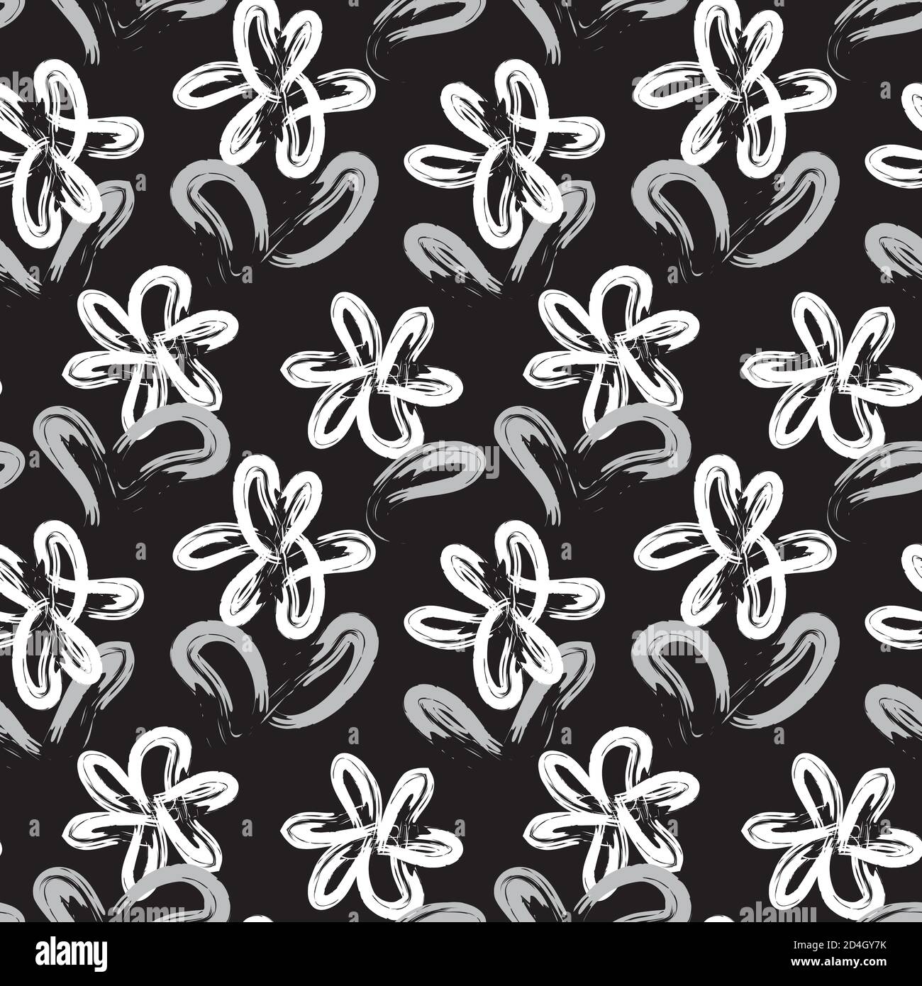 Floral brush strokes seamless pattern background for fashion prints ...