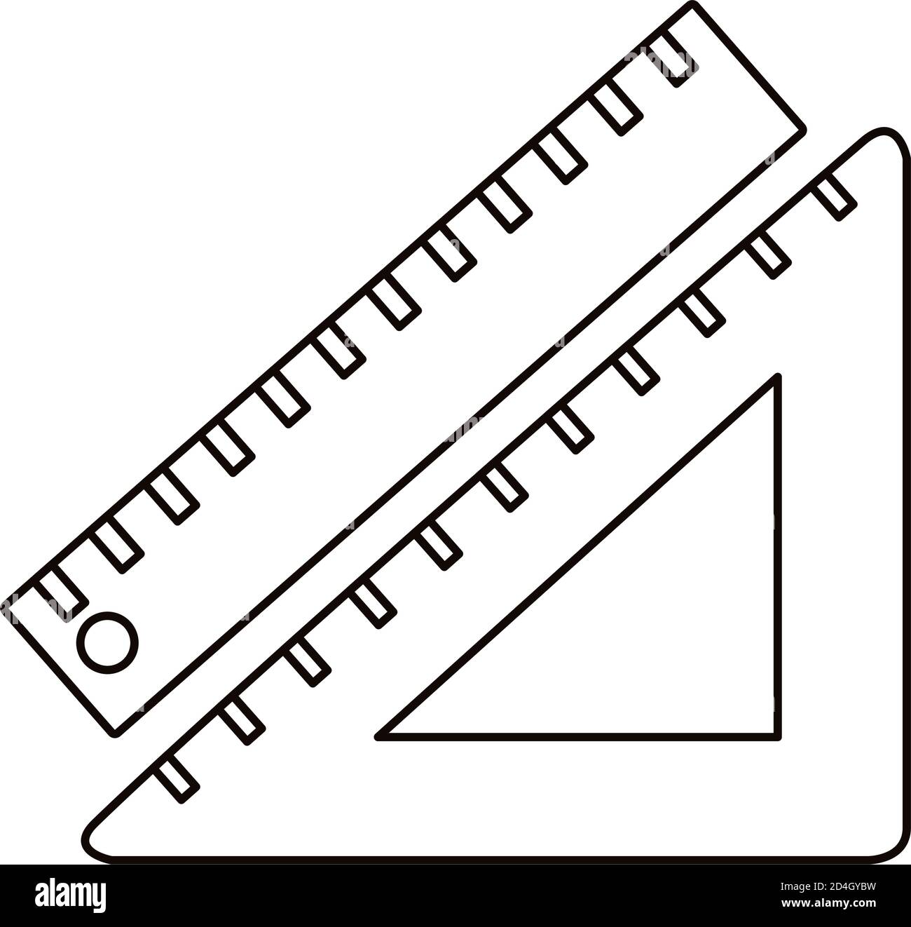 rules school supplies flat style icons vector illustration design Stock ...