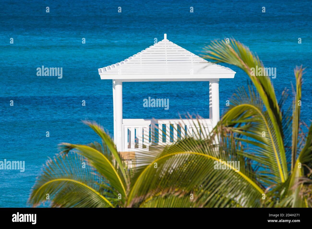 Caribbean, Bahamas, Pier on Providence Island Stock Photo - Alamy