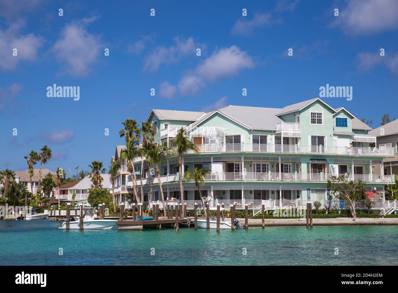 Caribbean, Bahamas, Providence Island, Nassau, Sandyport Marina Village ...