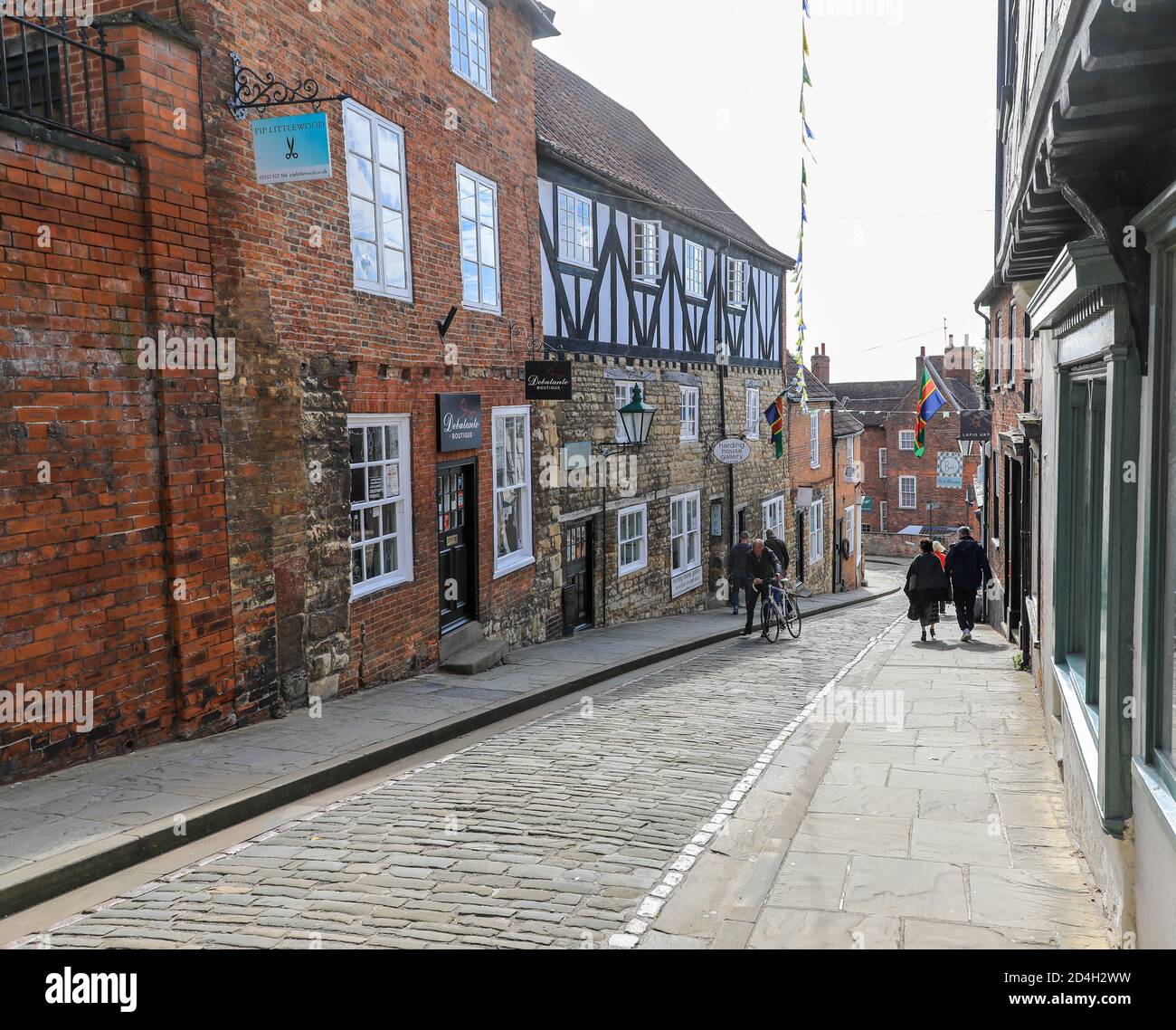 Steep Hill, City of Lincoln, Lincolnshire, England, UK Stock Photo - Alamy