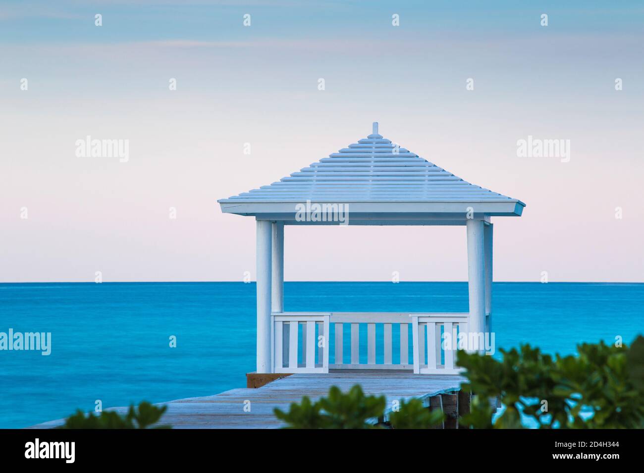 Caribbean, Bahamas, Pier on Providence Island Stock Photo - Alamy
