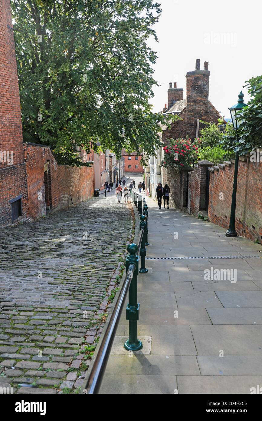 Steep Hill, City of Lincoln, Lincolnshire, England, UK Stock Photo - Alamy