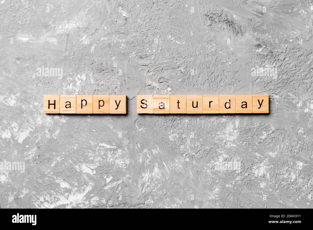 Happy saturday word written on wood block. Happy saturday text on ...