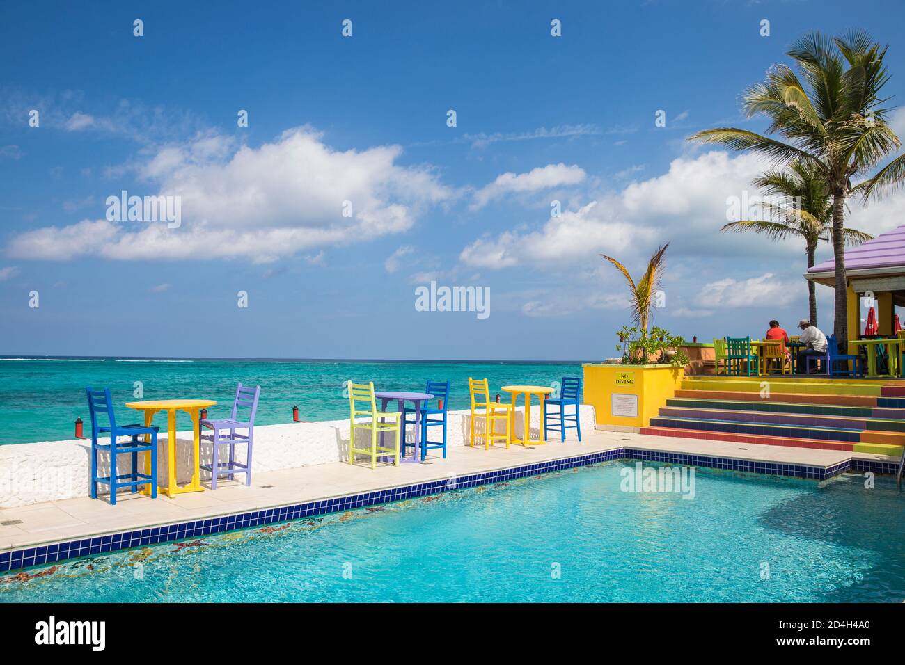 Caribbean, Bahamas, Providence Island, Compass Point resort, Swimming ...