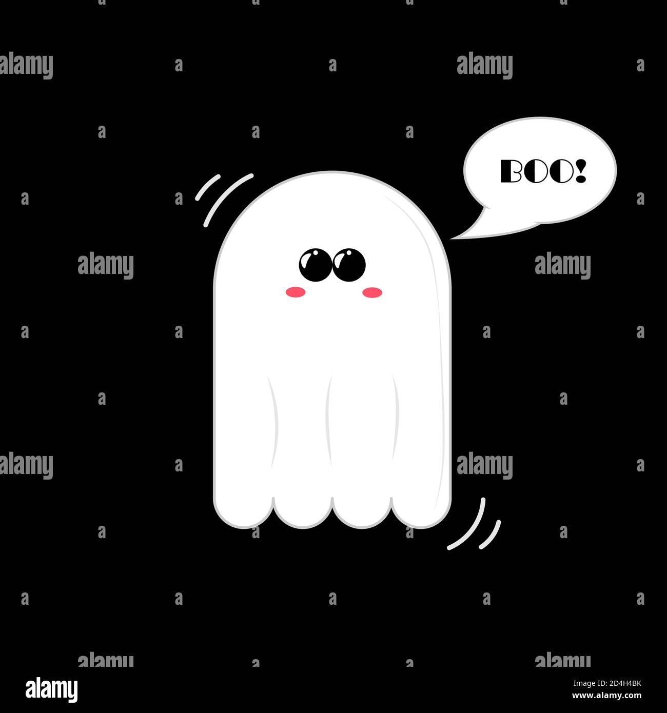 Cute little shy vector ghost Stock Vector Image & Art - Alamy