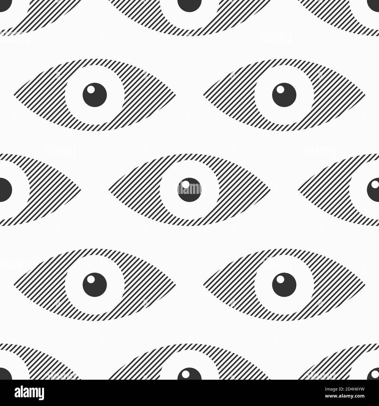 Abstract seamless eyes pattern. Stylized eye shapes with diagonal ...