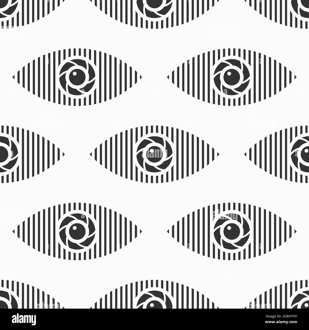 Abstract seamless eyes pattern. Stylized eye shapes with vertical ...