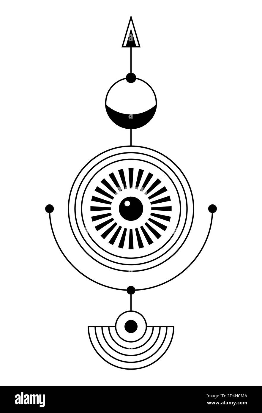 Abstract geometric symbol. Sacred geometry sign with geometric shapes ...