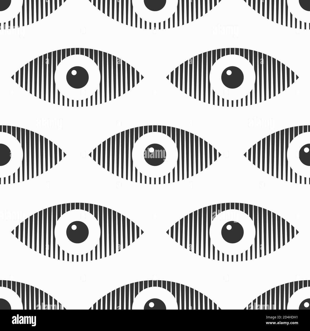 Abstract seamless eyes pattern. Stylized eye shapes with vertical ...