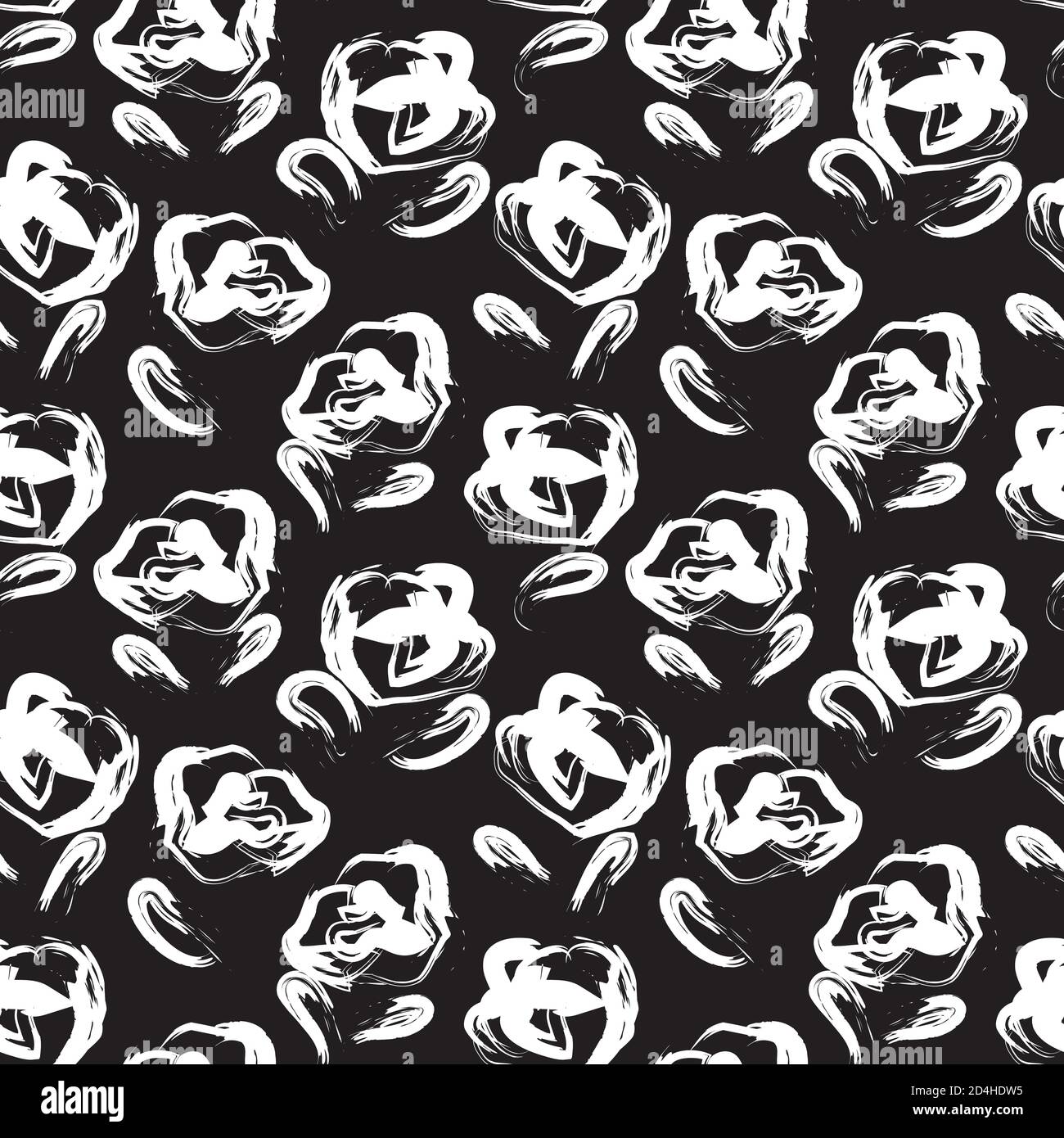 Floral brush strokes seamless pattern background for fashion prints ...