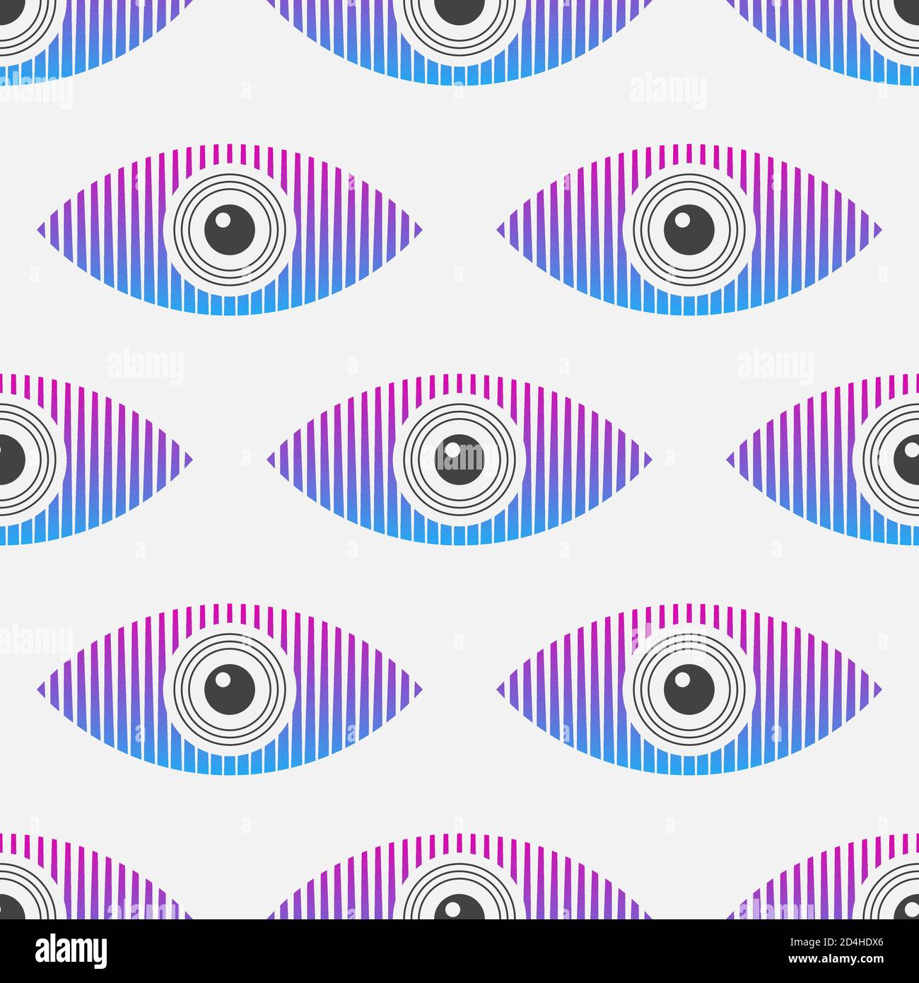 Abstract seamless eyes pattern. Stylized eye shapes with vertical ...